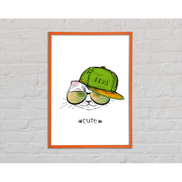 Happy Larry Greeley Cute Cat - Single Picture Frame Art Prints | Wayfair.co.uk